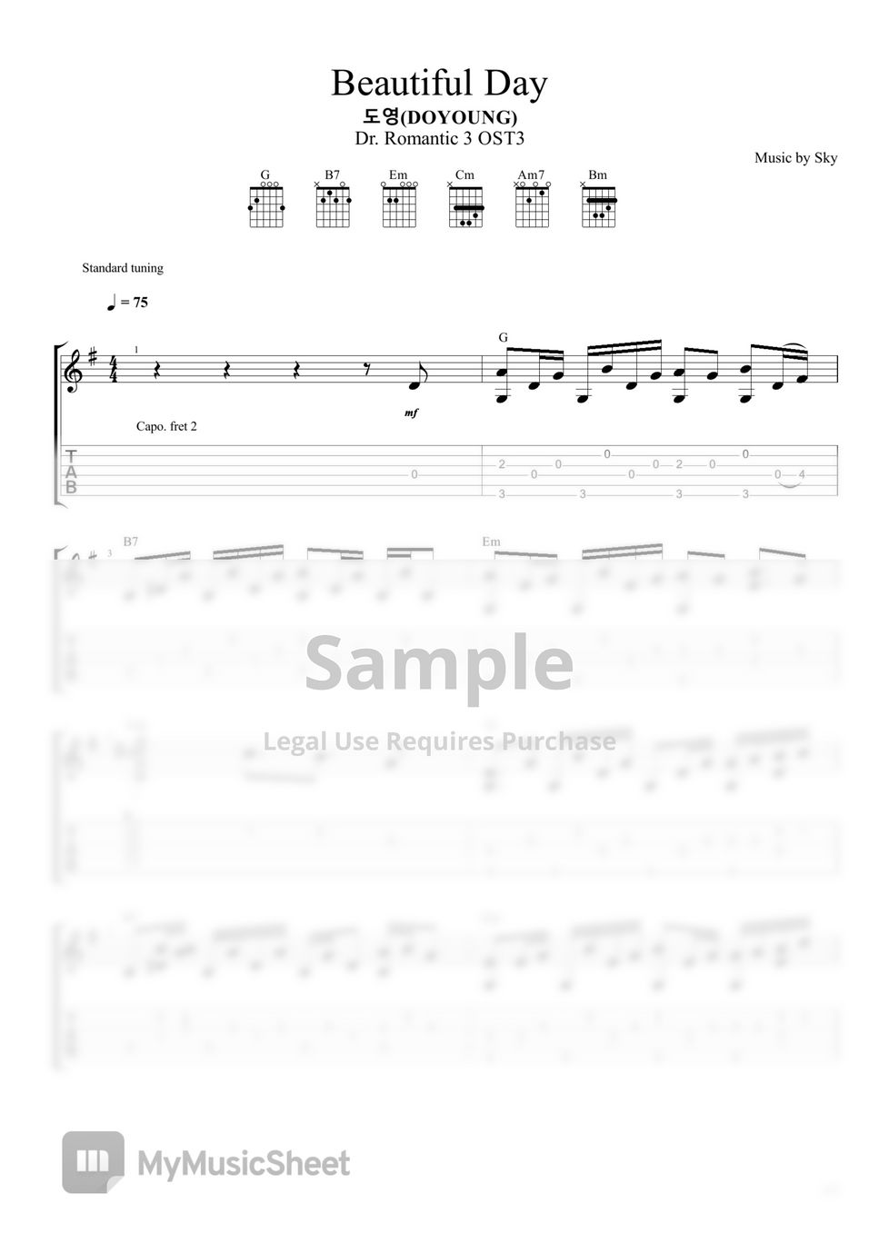 Beautiful Day Guitar Chords