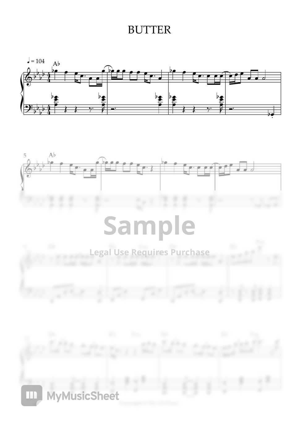 BTS - BUTTER Sheets by My Uk piaono