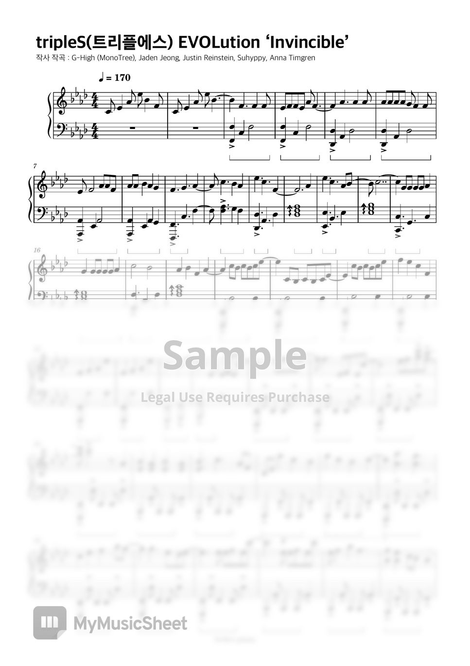 tripleS(트리플에스) EVOLution - Invincible Лист by bvibvi piano