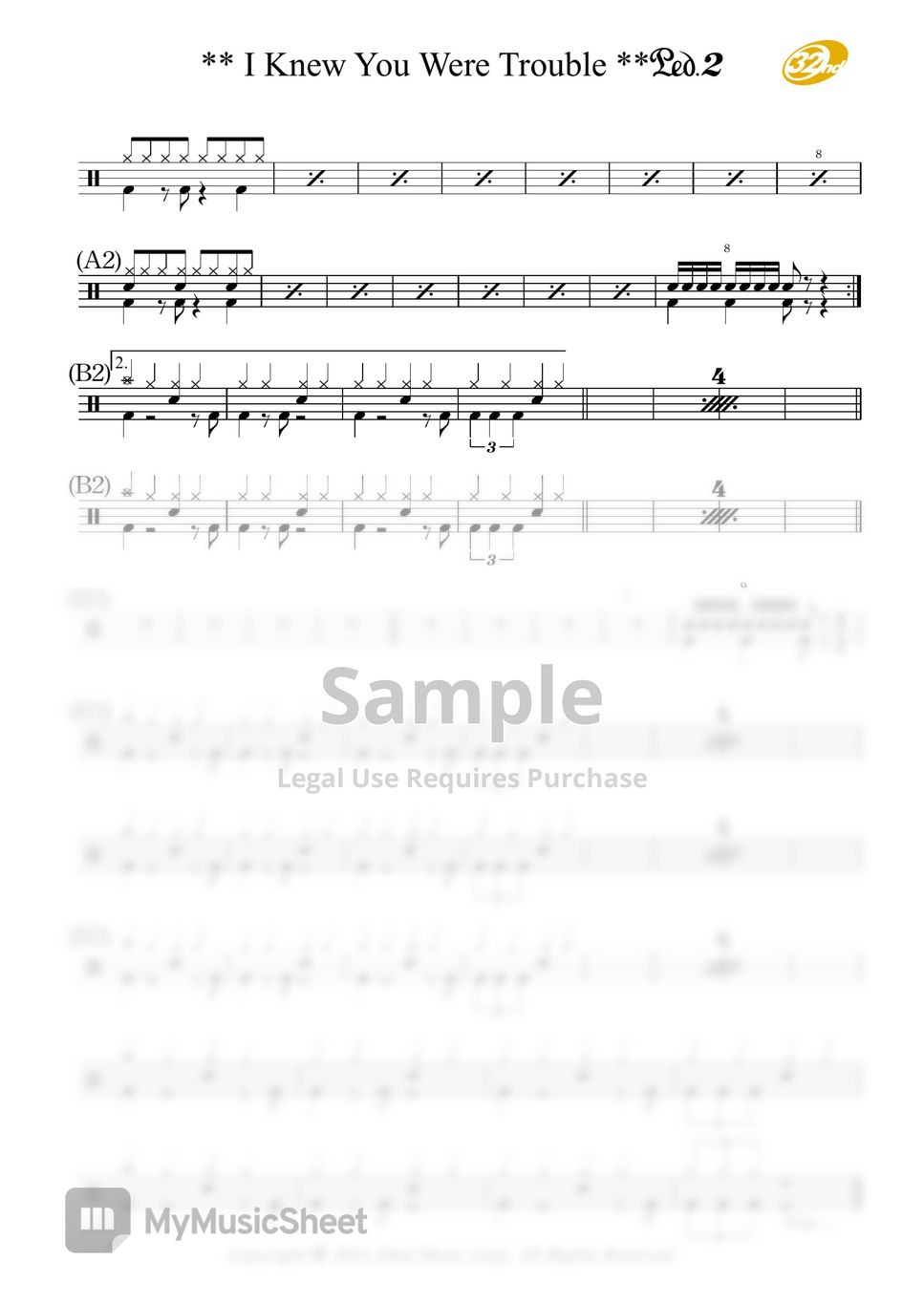 Taylor Swift - I Knew You Were Trouble Sheets by 張文光