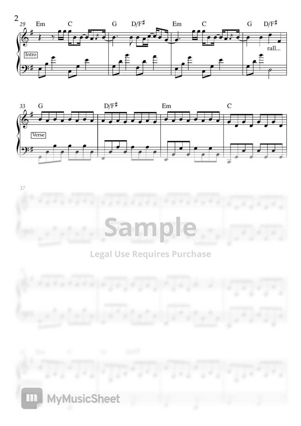 Ultimo - Giusy (Spartito pianoforte) Sheet Music by Francesco Piantoni