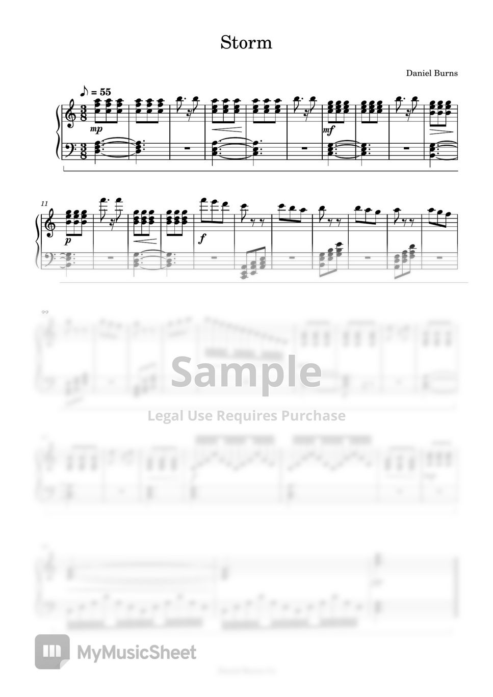 Daniel Burns - Storm Sheet Music