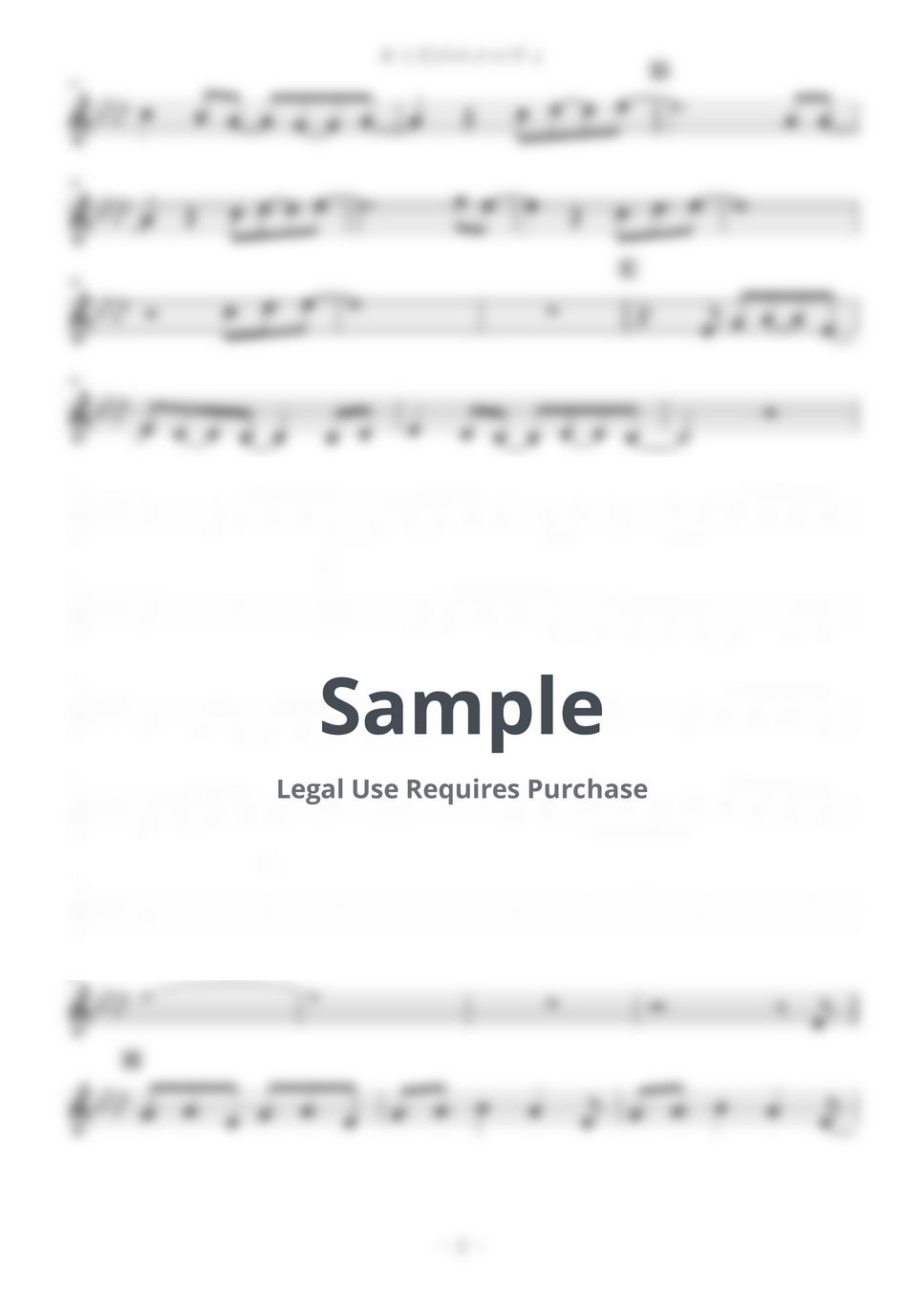 Watame Tsunomaki - KIMIDAKENO MERODI (inB♭) Sheets by Hamanasu sax