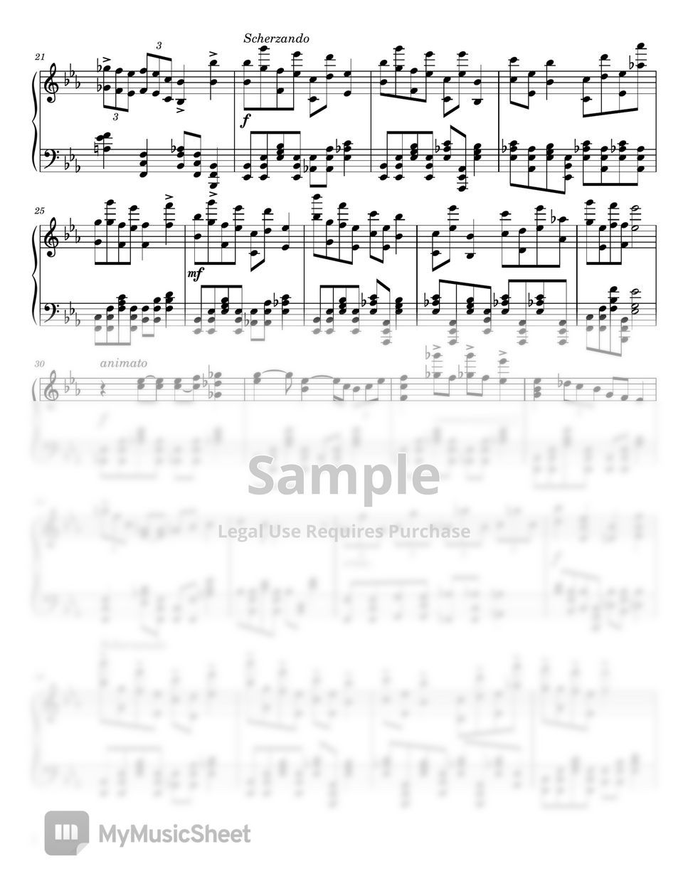 One Piece - Binks Sake Sheet Music by Anime Piano Tutorials