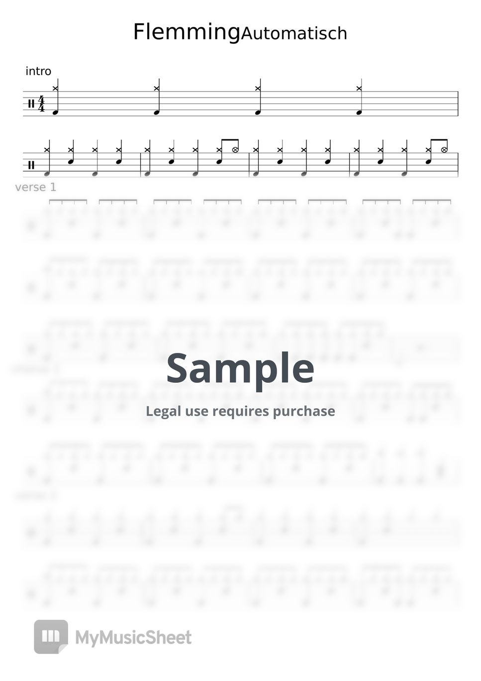 Flemming - Automatisch Sheet Music by Flemming Viguurs, Marcus Adema ...
