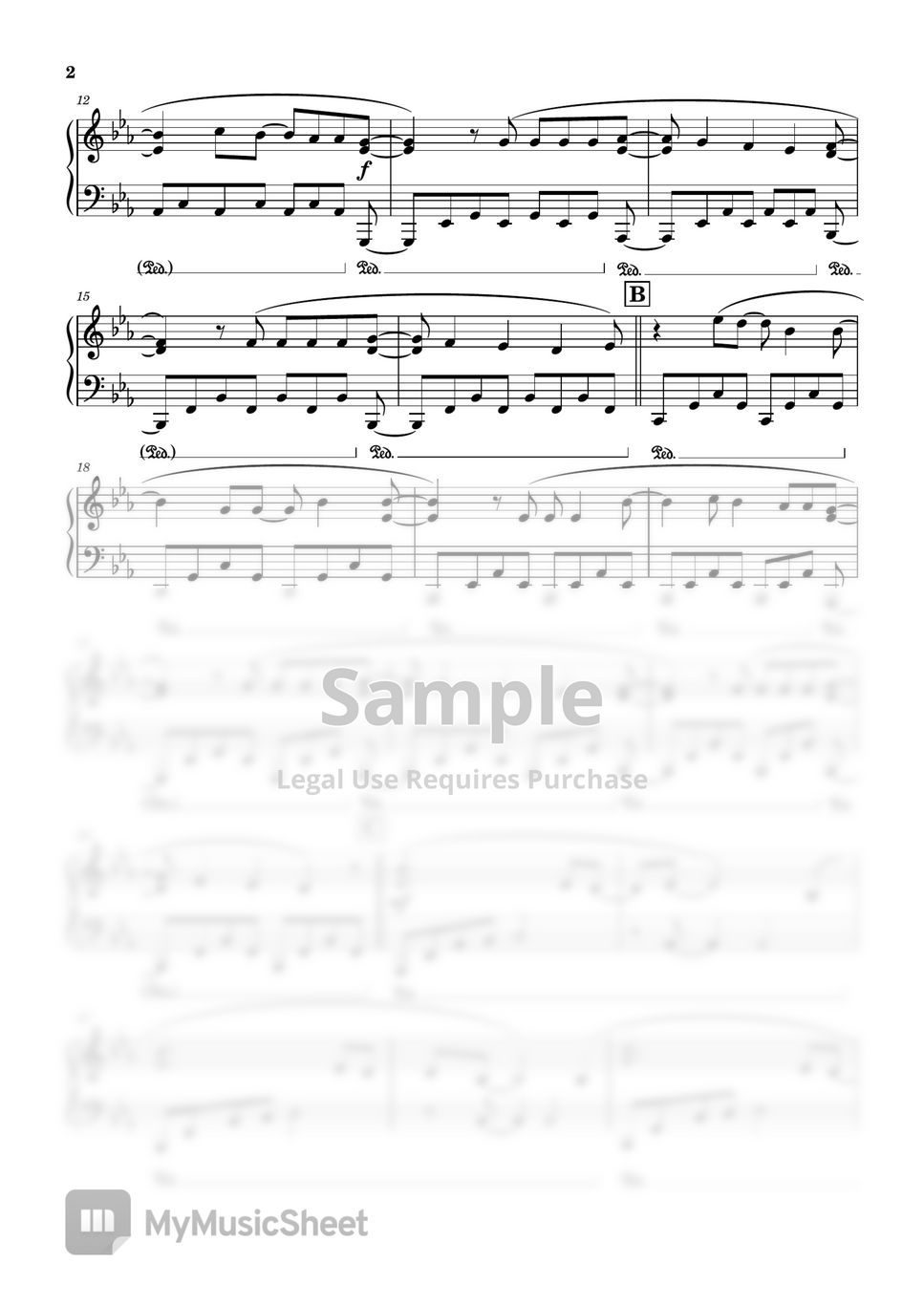 [Alexandros] - 無心拍数Mushinpakusu (Aoashi OP/Medium Level) 악보 by Saori8Piano