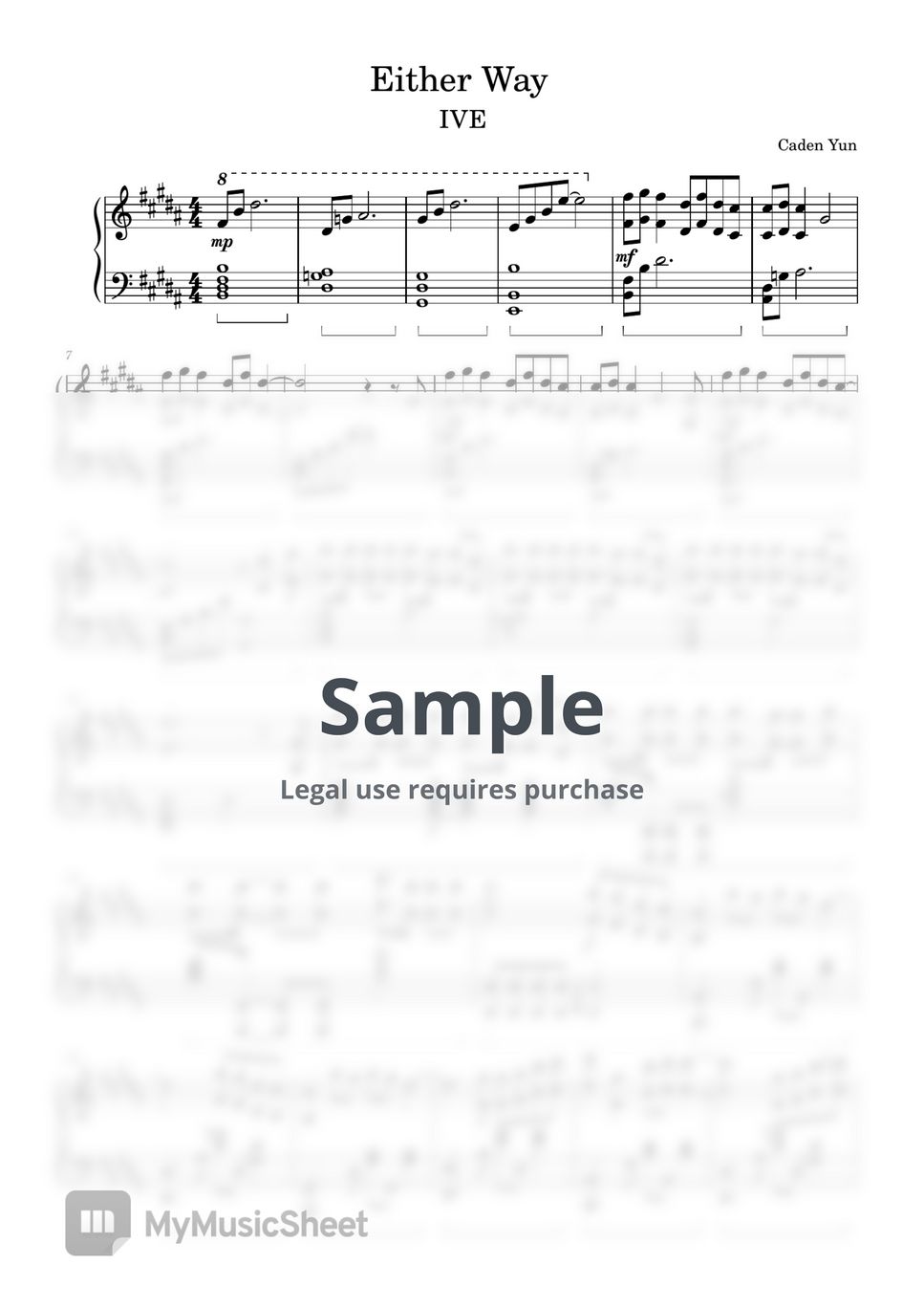 IVE - Either Way Sheets by Caden Yun