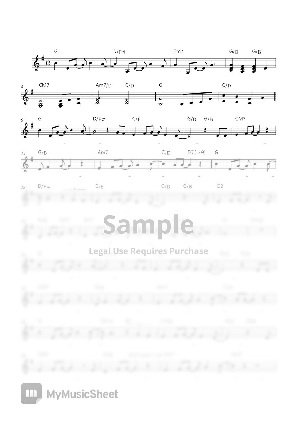 Don Moen 나의 가는 길 G Key 멜로디악보 Sheets By 생명의건반