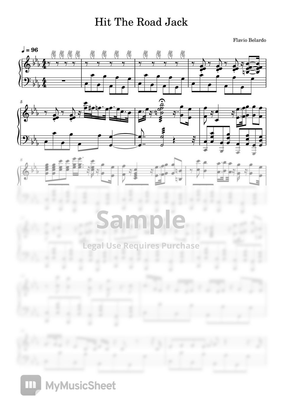 Percy Mayfield - Hit The Road Jack (Flavio Belardo TikTok version) Hoja by Flavio Belardo