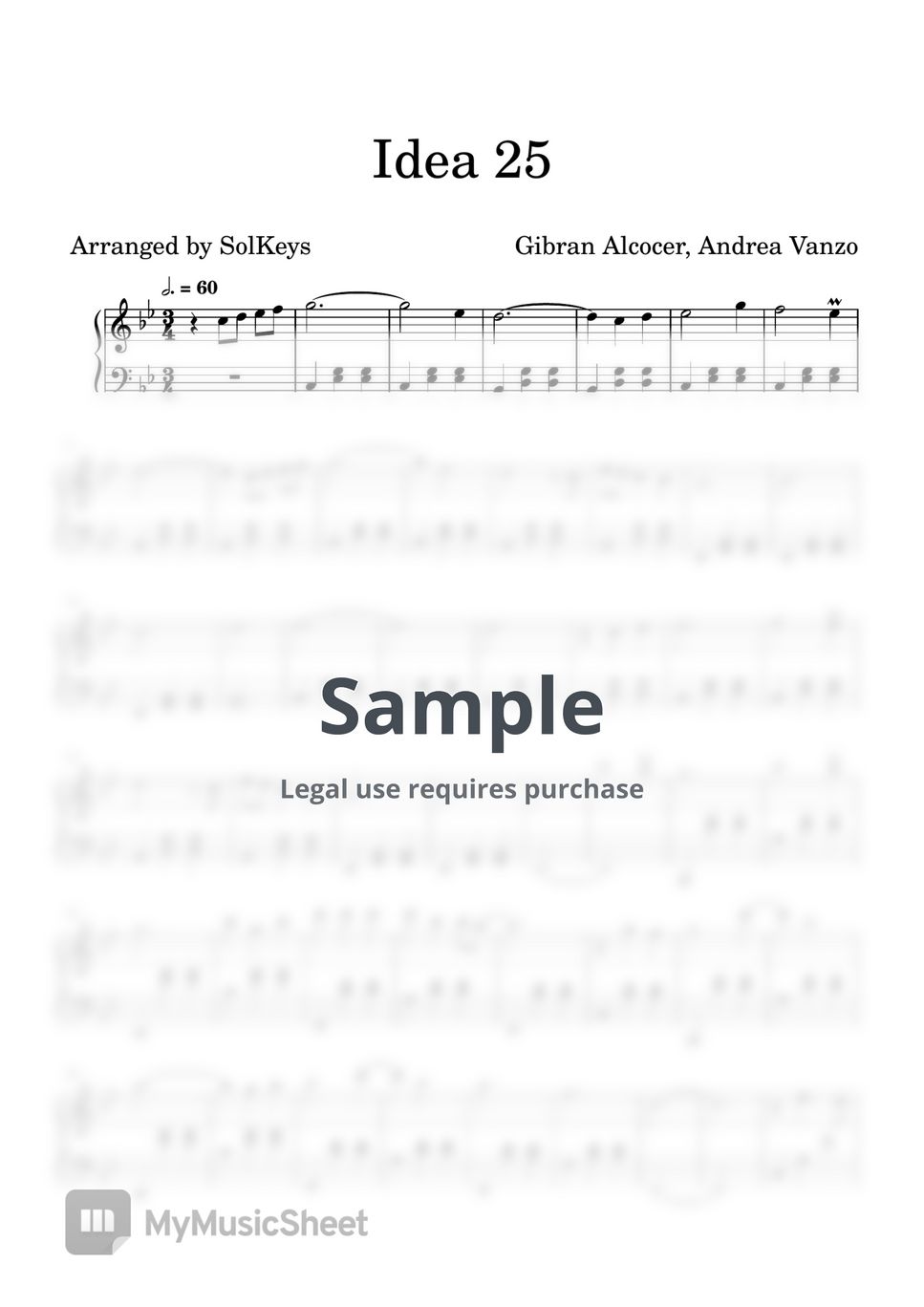 Gibran Alcocer - Idea 25 악보 by SolKeys