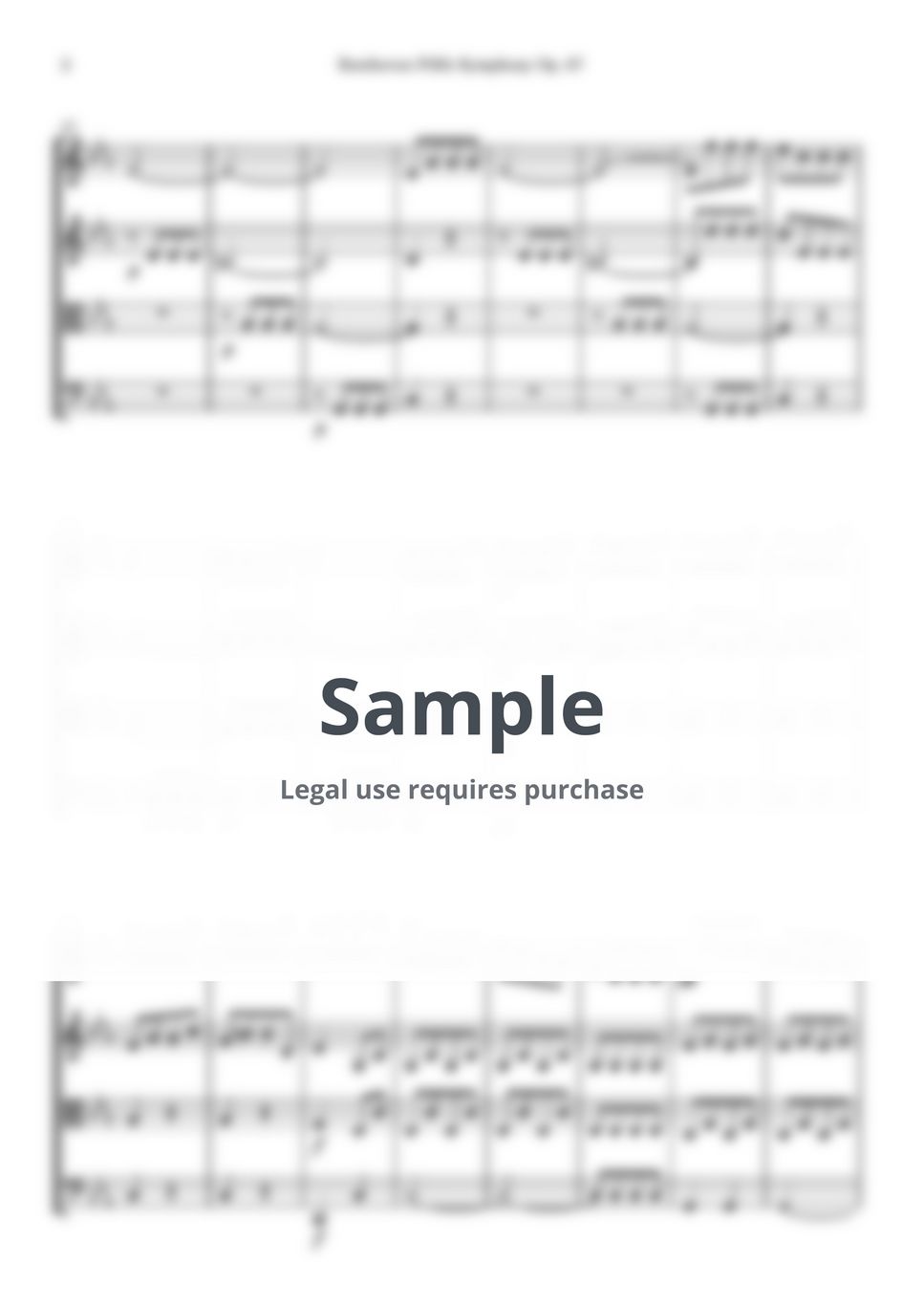 Ludwig Van Beethoven - Symphony No. 5 (String Quartet) Sheets by Estreguin