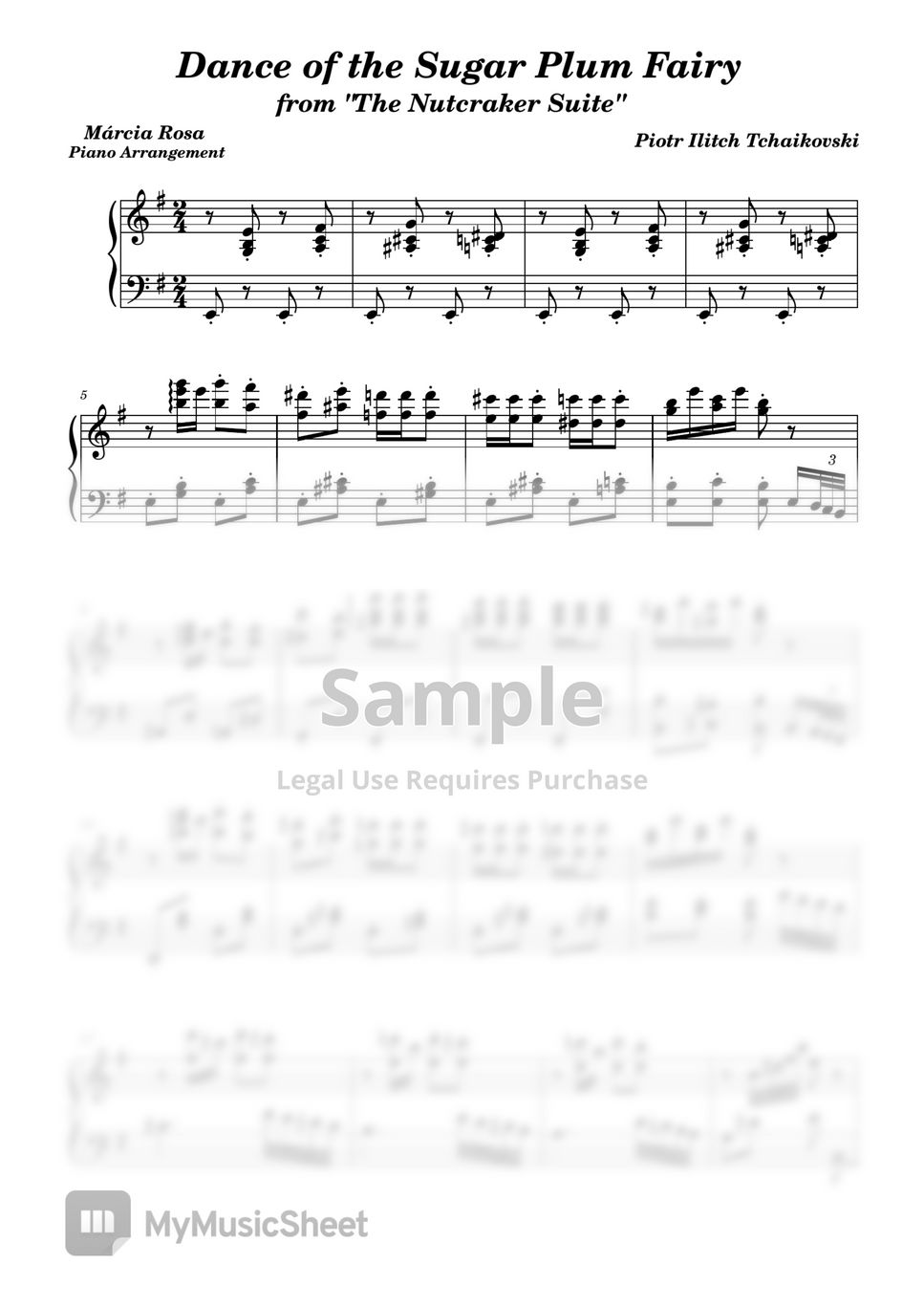 Tchaikovsky - Dance of the Sugar-Plum Fairy Sheets by Márcia Rosa ...