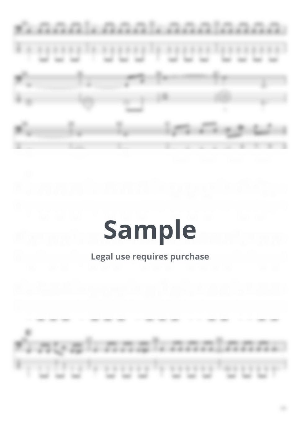 X JAPAN - Rusty Nail Sheets by たぶべー＠財布に優しいベース楽譜屋さん（BASS・TAB譜）