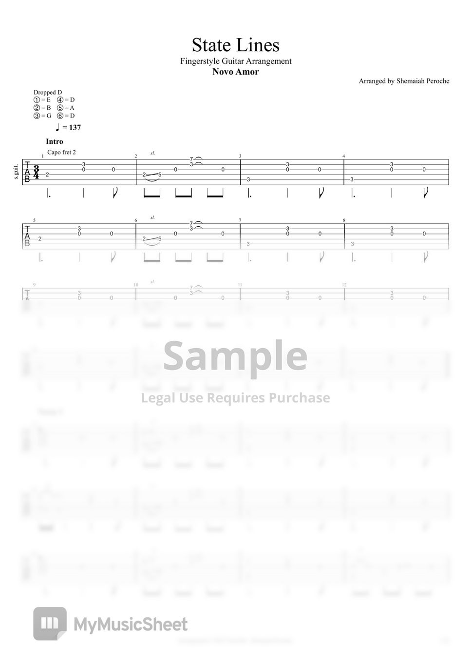 Novo Amor - State Lines نوتة by Shemaiah Peroche