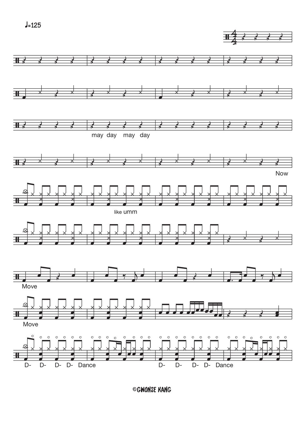 IZ*ONE(아이즈원) - D-D-DANCE 樂譜 by Gwon's DrumLesson