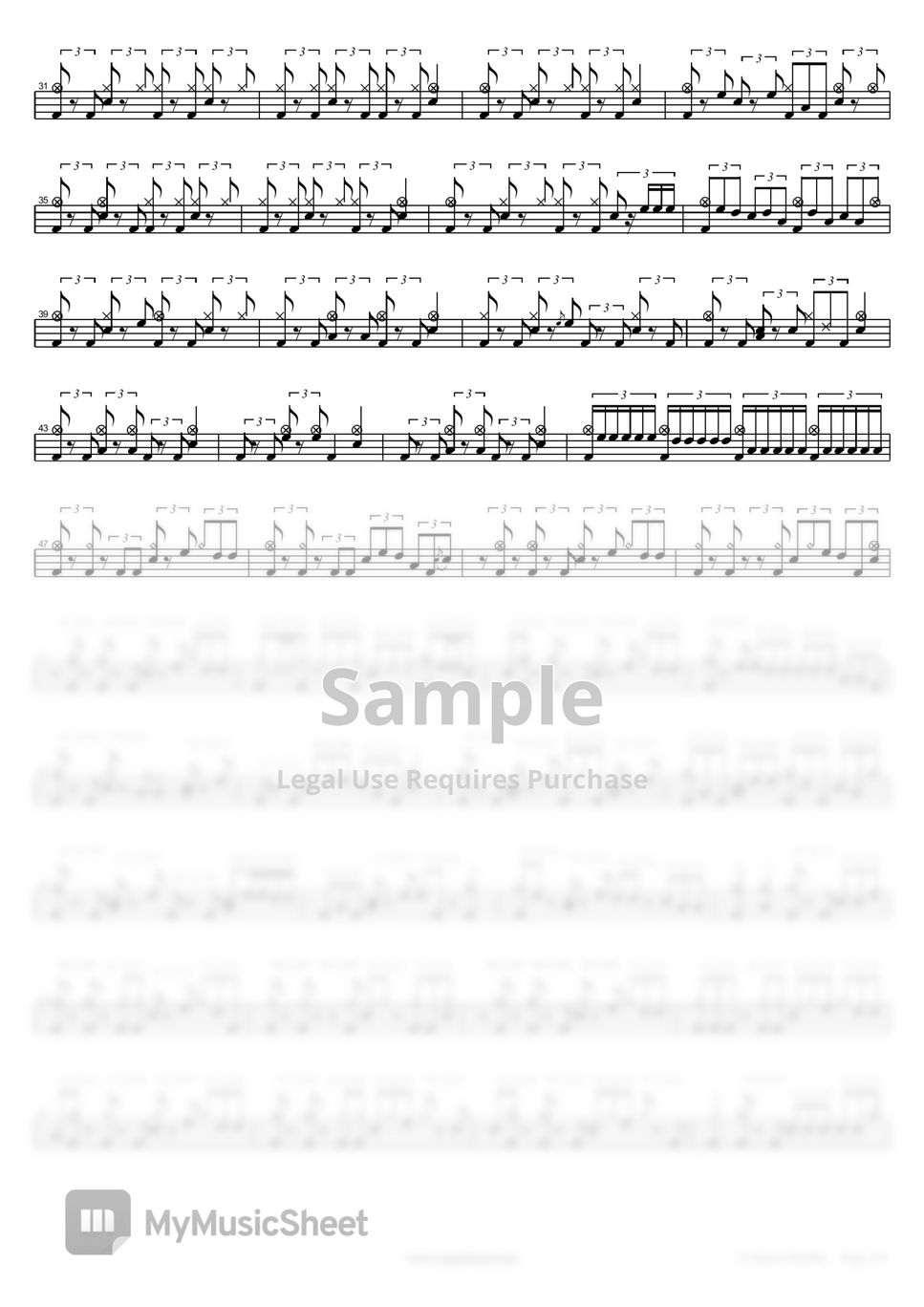 Karizma - E minor shuffle Sheet Music by COPYDRUM
