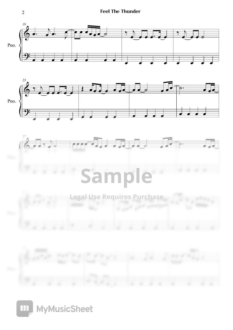 The Croods: A New Age - Feel The Thunder Partitur by Right Now Piano