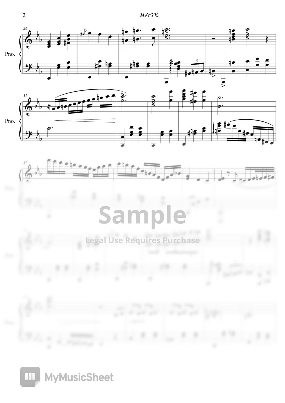 PianiCast - Mask Piano Partitur PDF | PianiCast | mymusic5