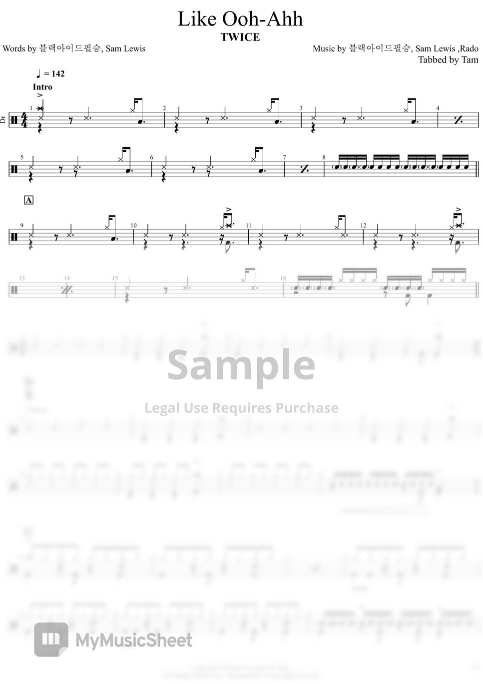 TWICE - Like Ooh-Ahh (TWICE - Like Ooh-Ahh) Sheets by Tam Shau