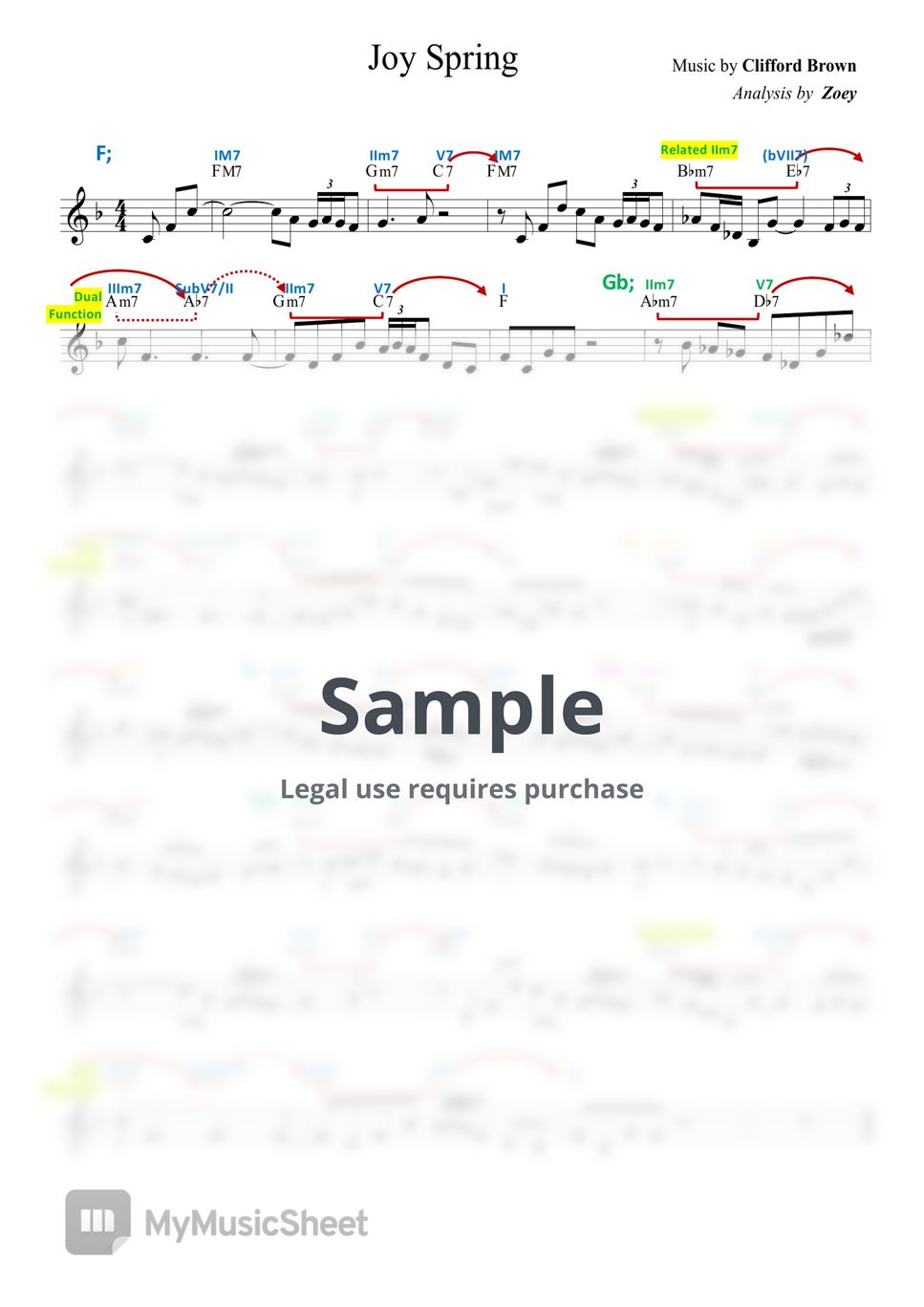 Clifford Brown - Joy Spring 악보 by Zoey