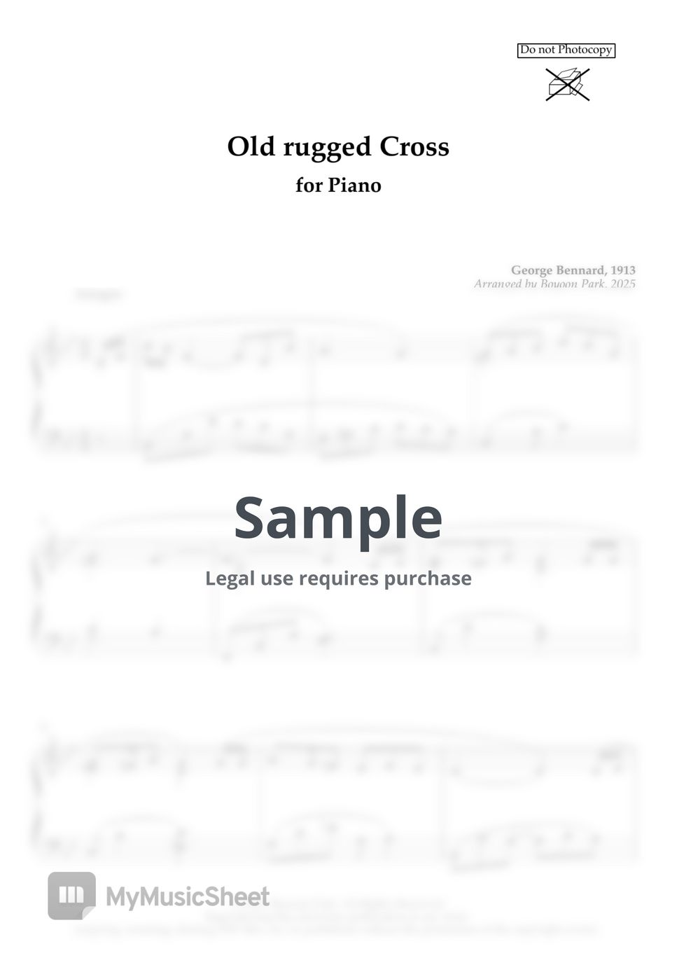 George Bennard - [찬송가] 갈보리산 위에 (피아노 연주곡) Sheets by Boyoon Park