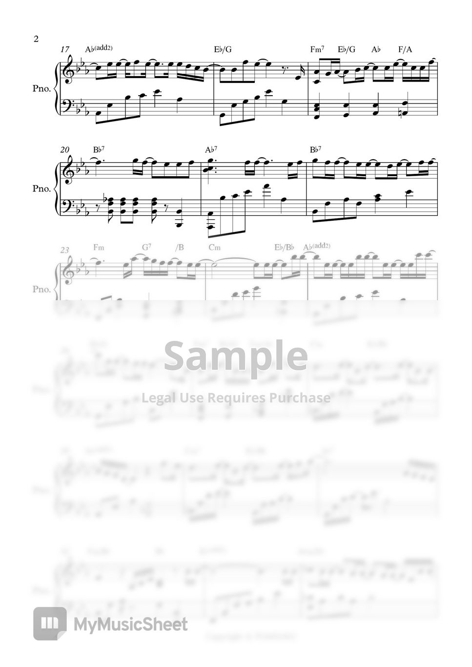 CHEN 첸 - '사월이 지나면 우리 헤어져요 (Beautiful goodbye)' PIANOiNU Partitura