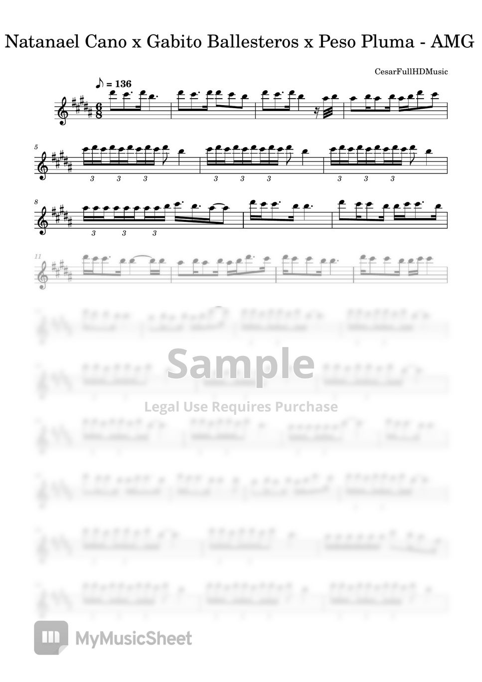 Natanael Cano x Gabito Ballesteros x Peso Pluma - AMG Sheets