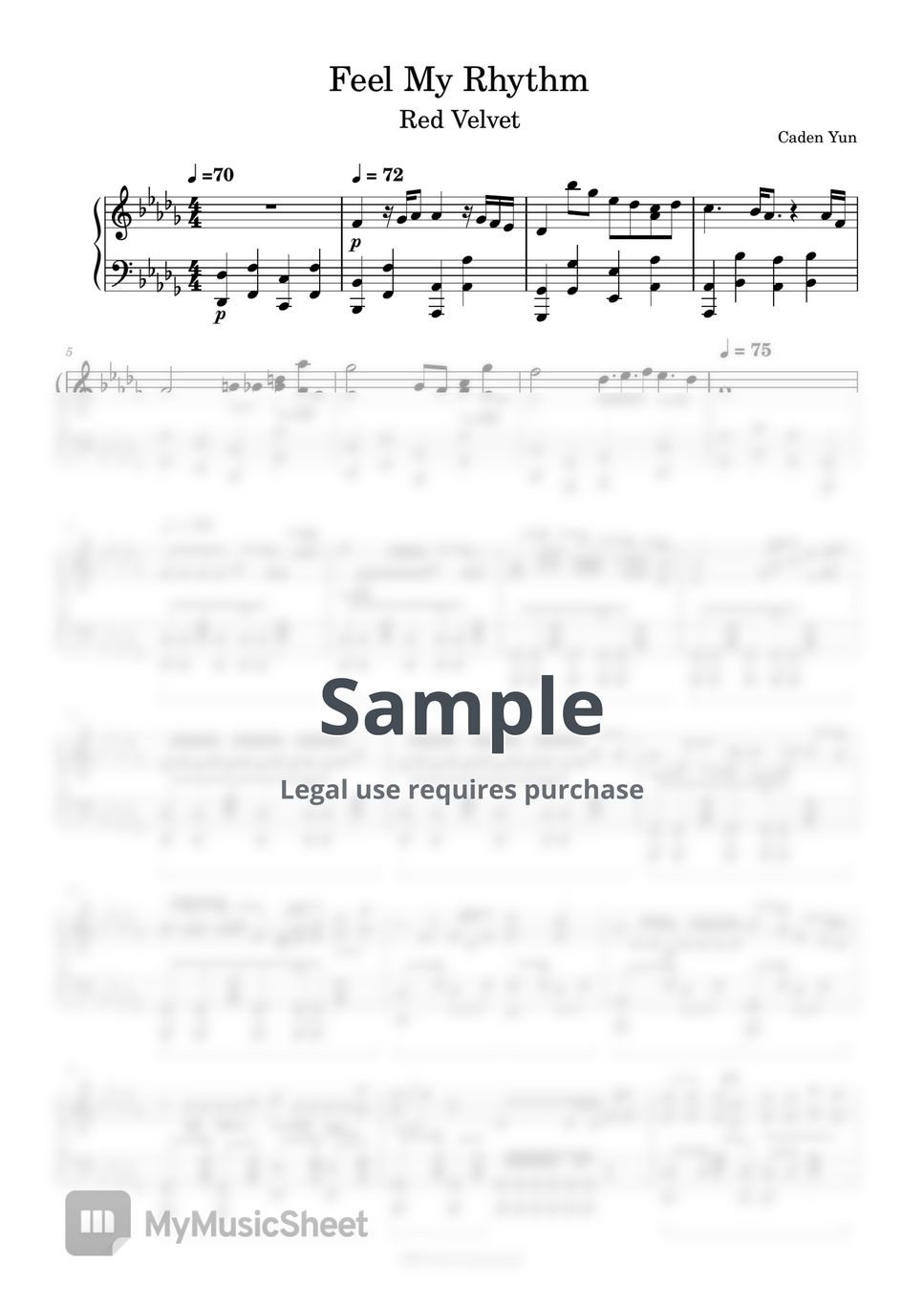 Red Velvet - Feel My Rhythm 악보 by Caden Yun