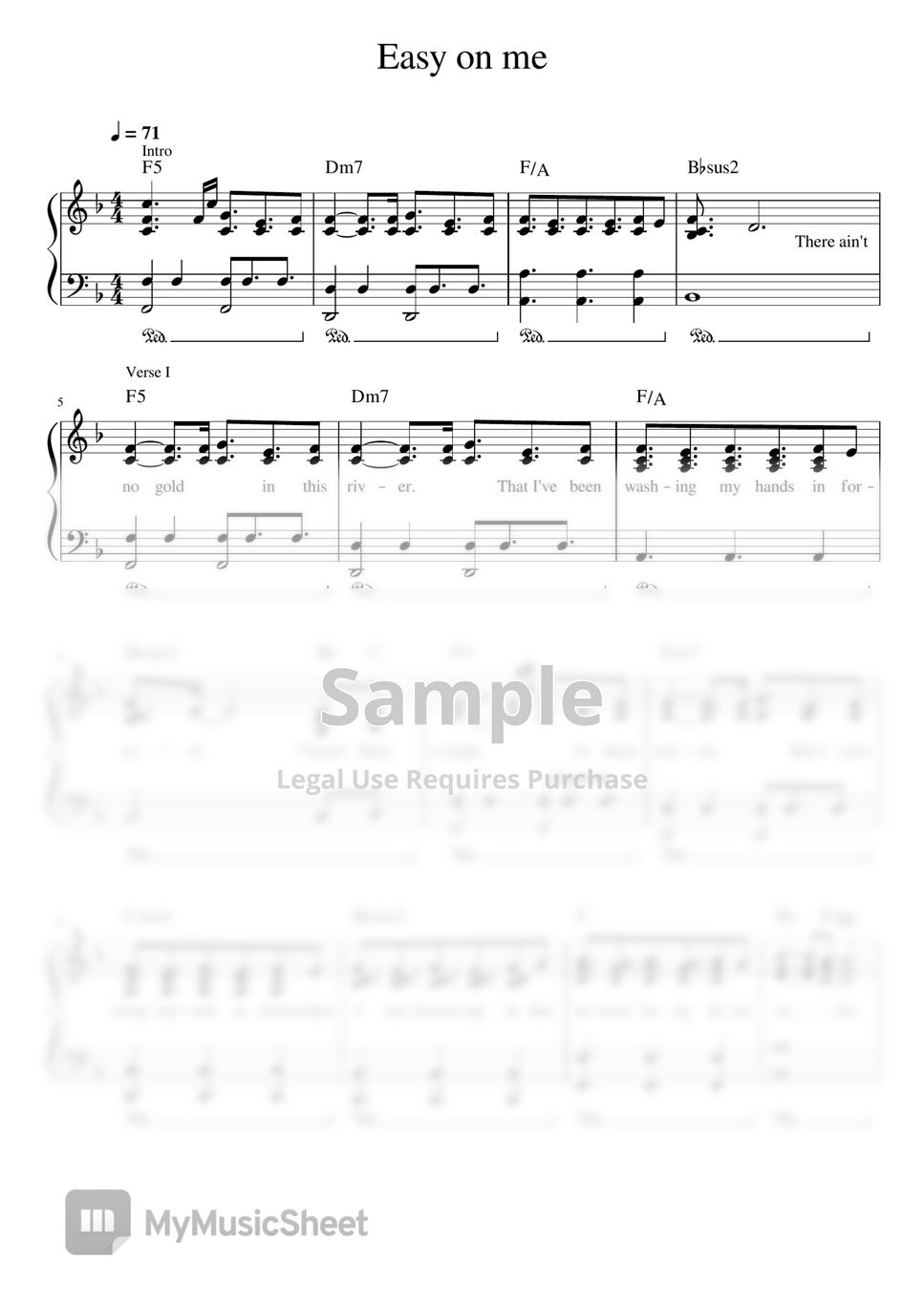 Adele - Easy on me Sheet Music by Adele