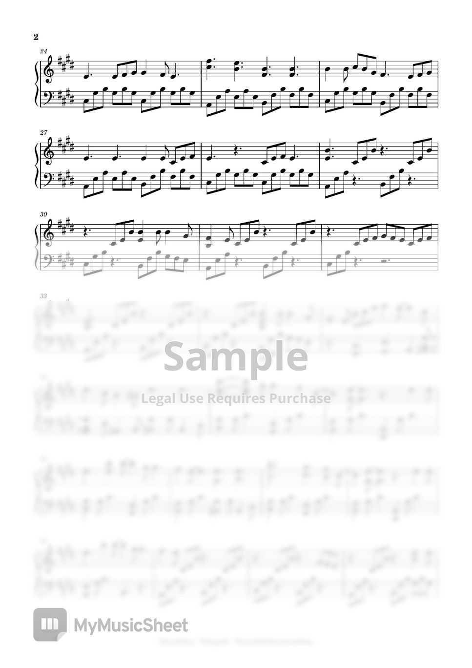 ヨルシカ - Telepath (intermediate, piano) Sheet Music by Mopianic