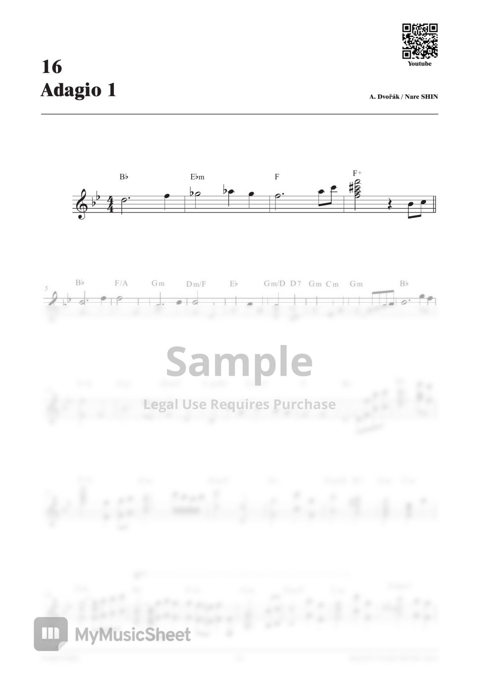 A. Dvorak - Adagio 1_vol.1 (Ballet Class Music) Sheets by NARECORD