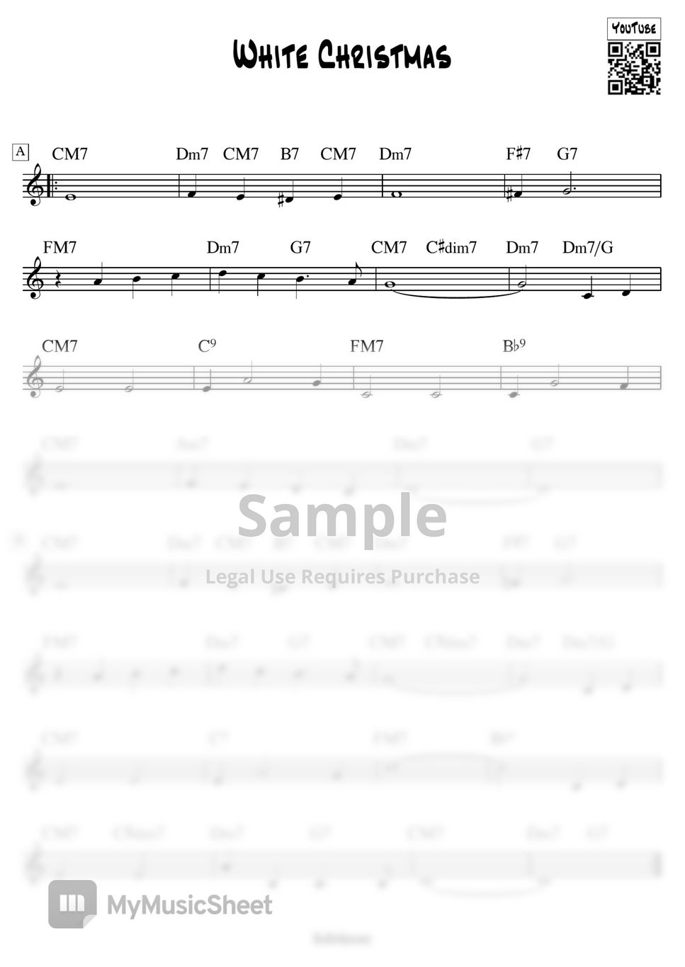 Carol - White Christmas / Backing Track Sheet Music by BaBoSound