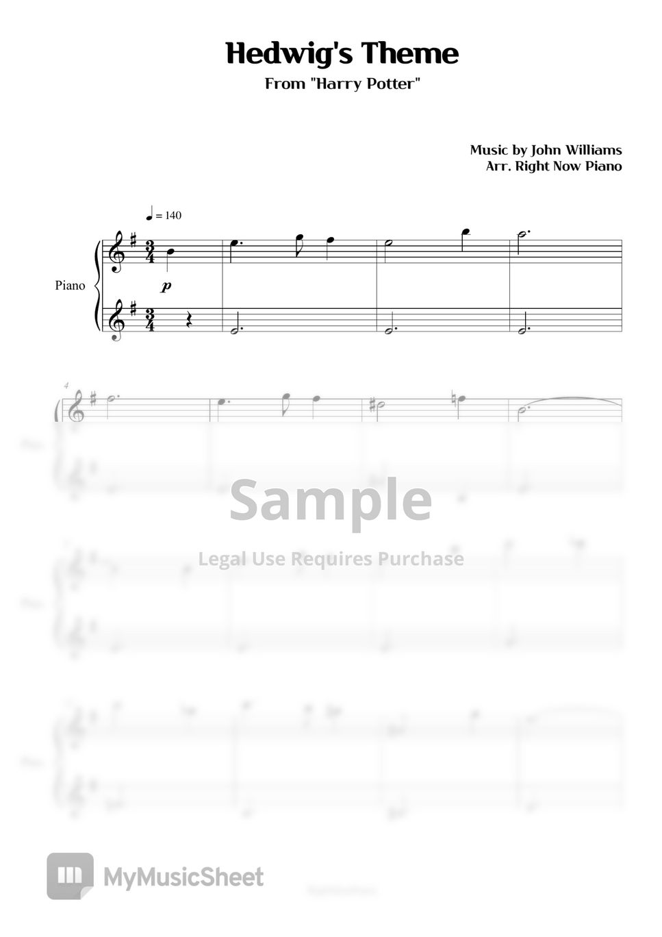 Harry Potter OST Hedwig's Theme (Difficult Sheets By My Harry Potter OST Hedwig's Theme (Difficult Sheets By My