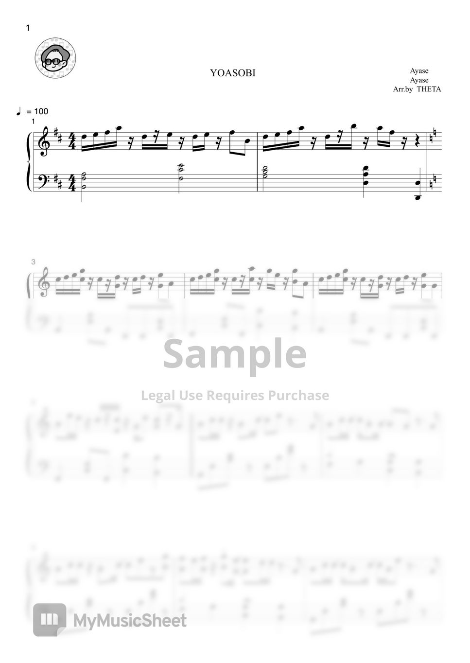 YOASOBI - Haruka Sheets by THETA PIANO