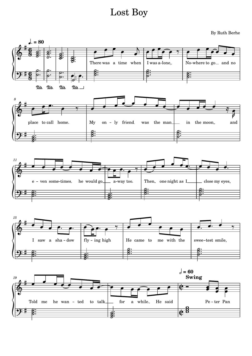 Ruth Berhe - Lost Boy (Lost Boy,Ruth B,Sheet Music For Easy Piano) 楽譜 ...