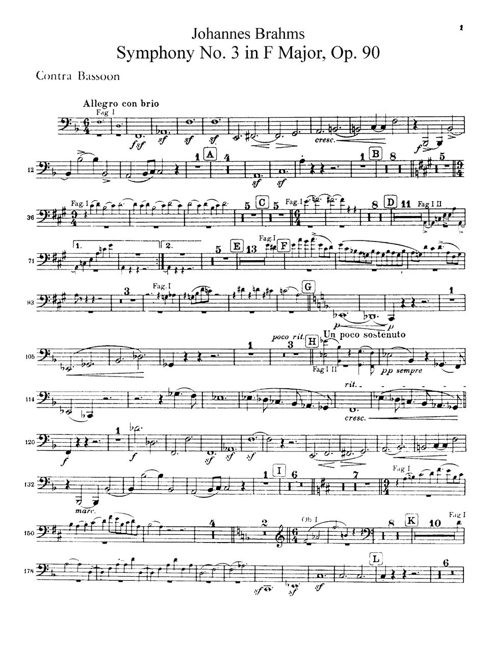 J.Brahms - Symphony No.3 1st mov. Sheets by Original Sheet