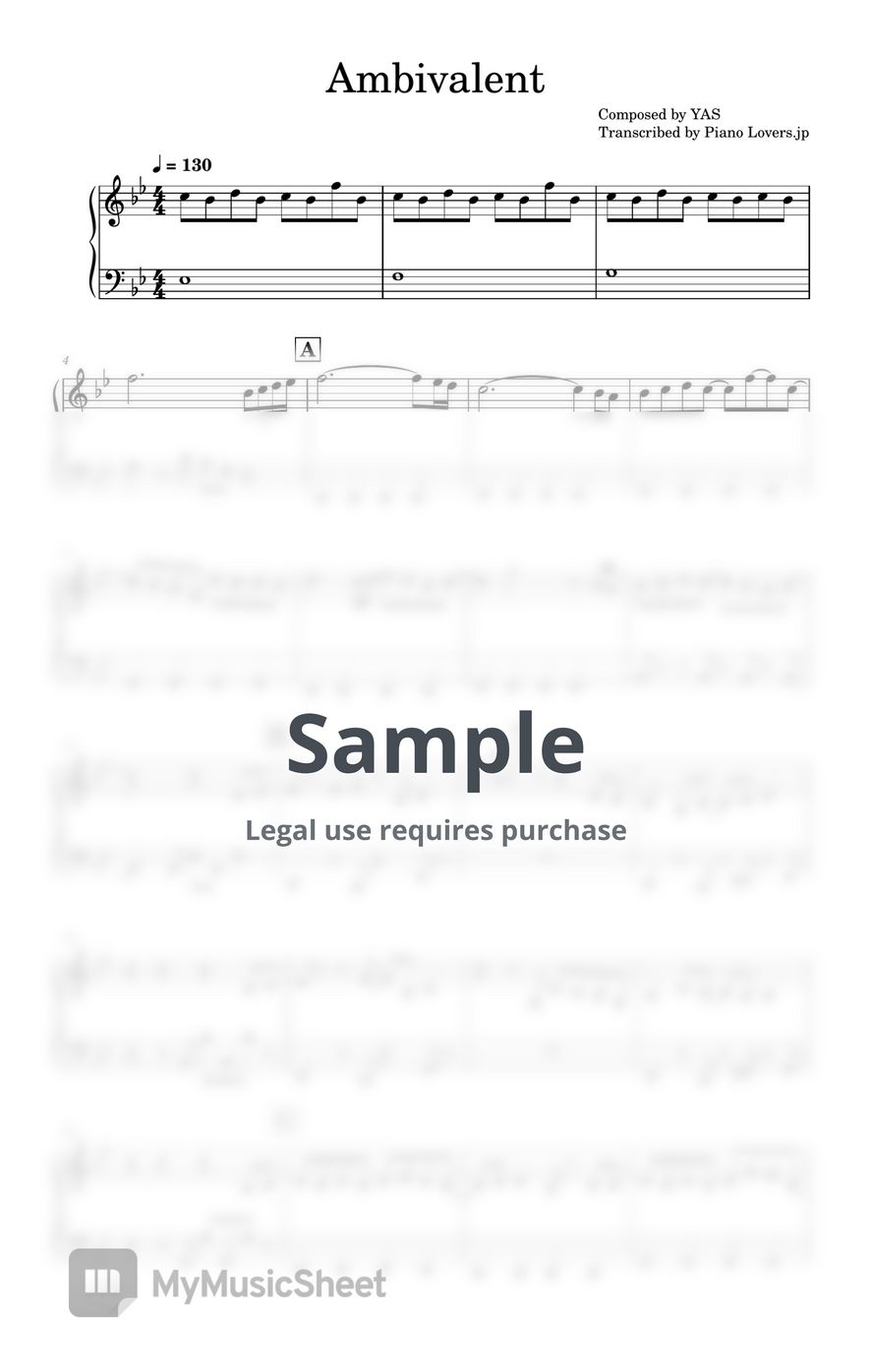 Uru - Ambivalent (The Apothecary Diaries(Kusuriya no Hitorigoto)) Sheet ...