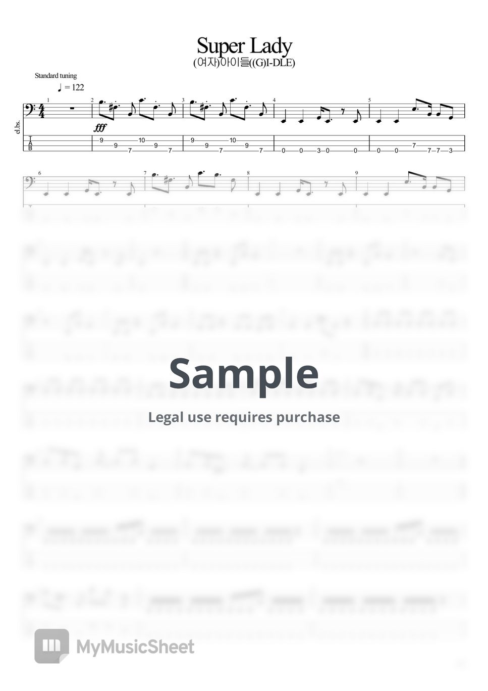 (여자)아이들((G)I-DLE) - Super Lady Tab + 1staff by BassBlur