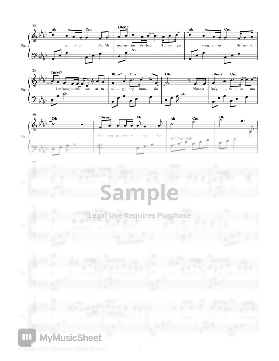 Moira Dela Torre - Tagpuan (Easy Version) Sheets by PHianonize