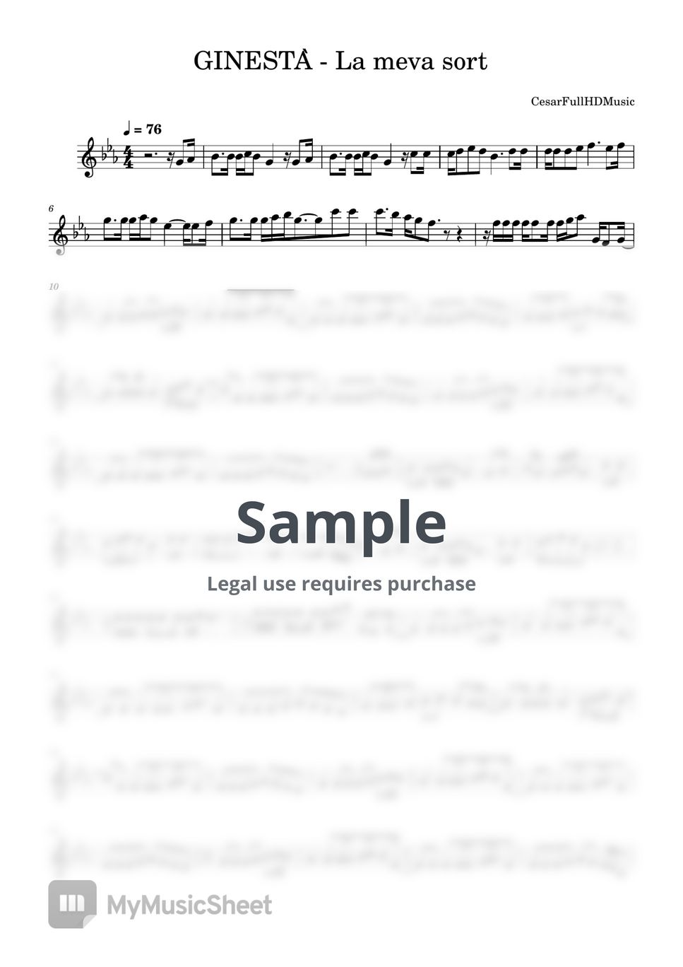 GINESTÀ - La meva sort Sheets