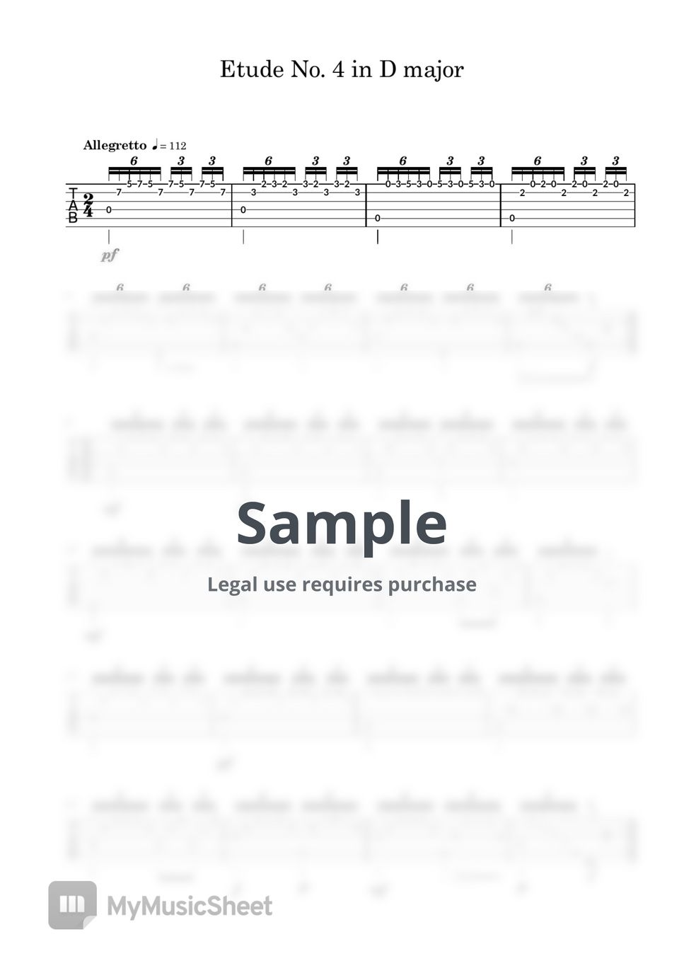 Matteo Carcassi - Etude No. 4 Sheets by Juan Carlos Felix