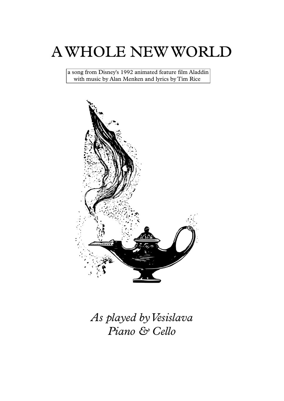 A Whole New World Aladdin Lyrics