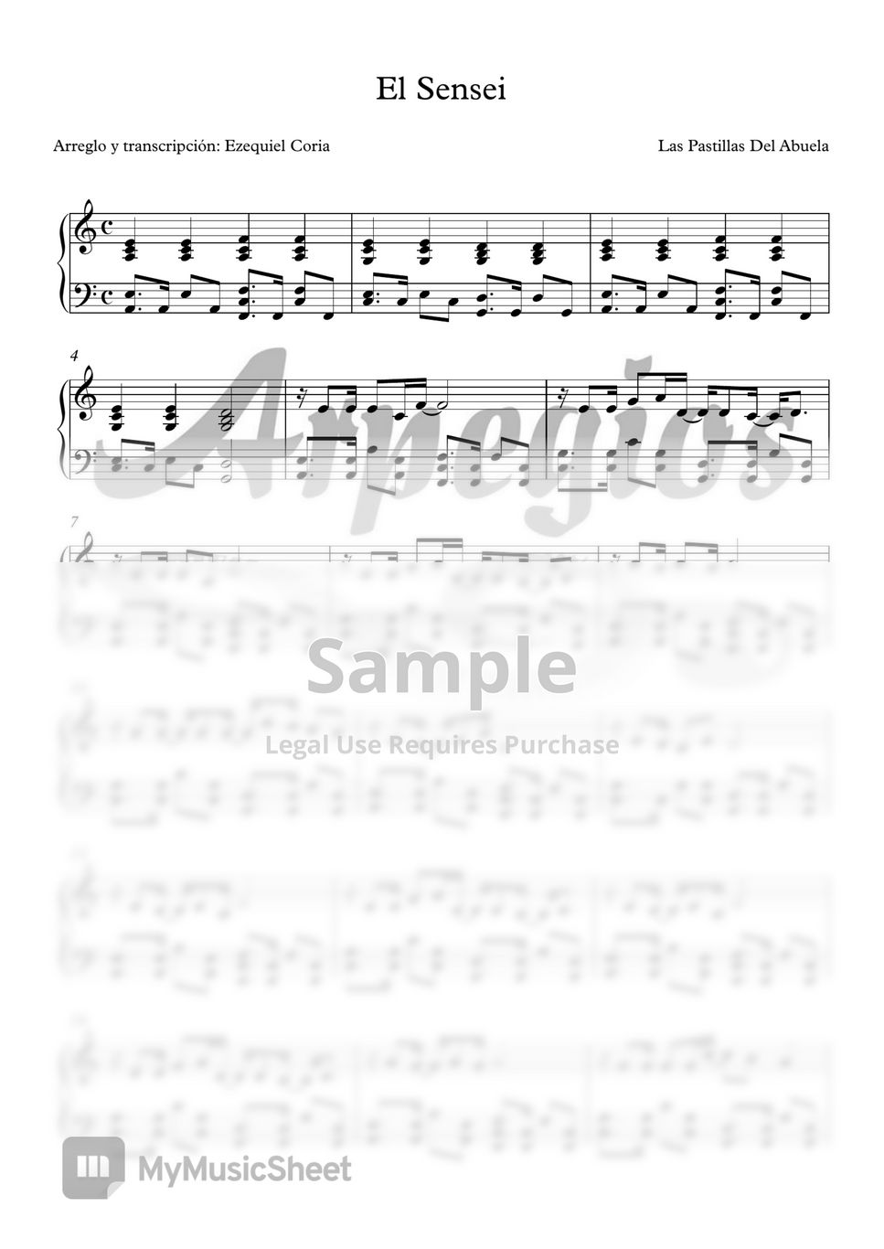 Las Pastillas Del Abuelo - El Sensei Sheets by Ezequiel Coria