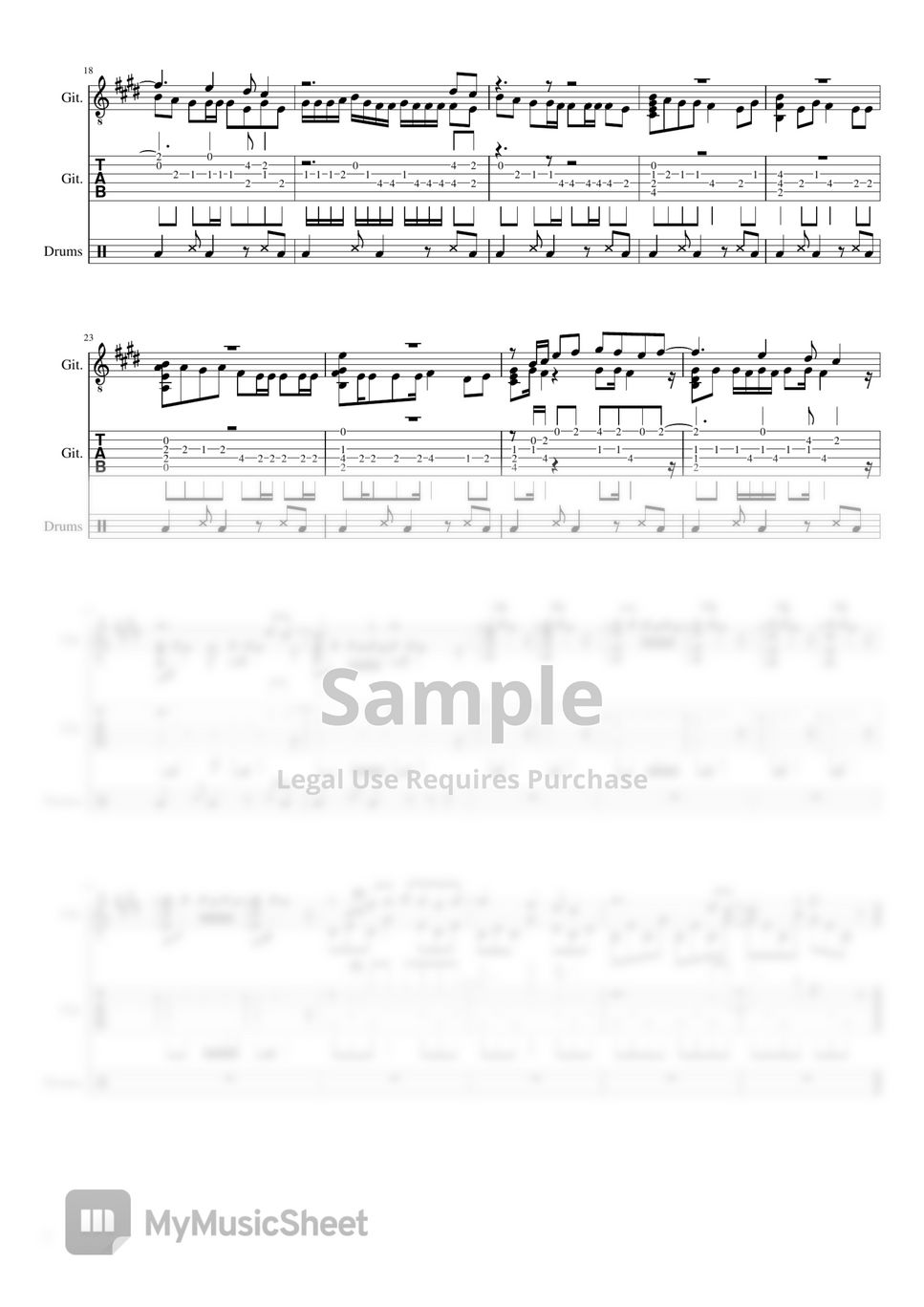 Juice WRLD - Lean Wit Me Sheets by Guitar WRLD