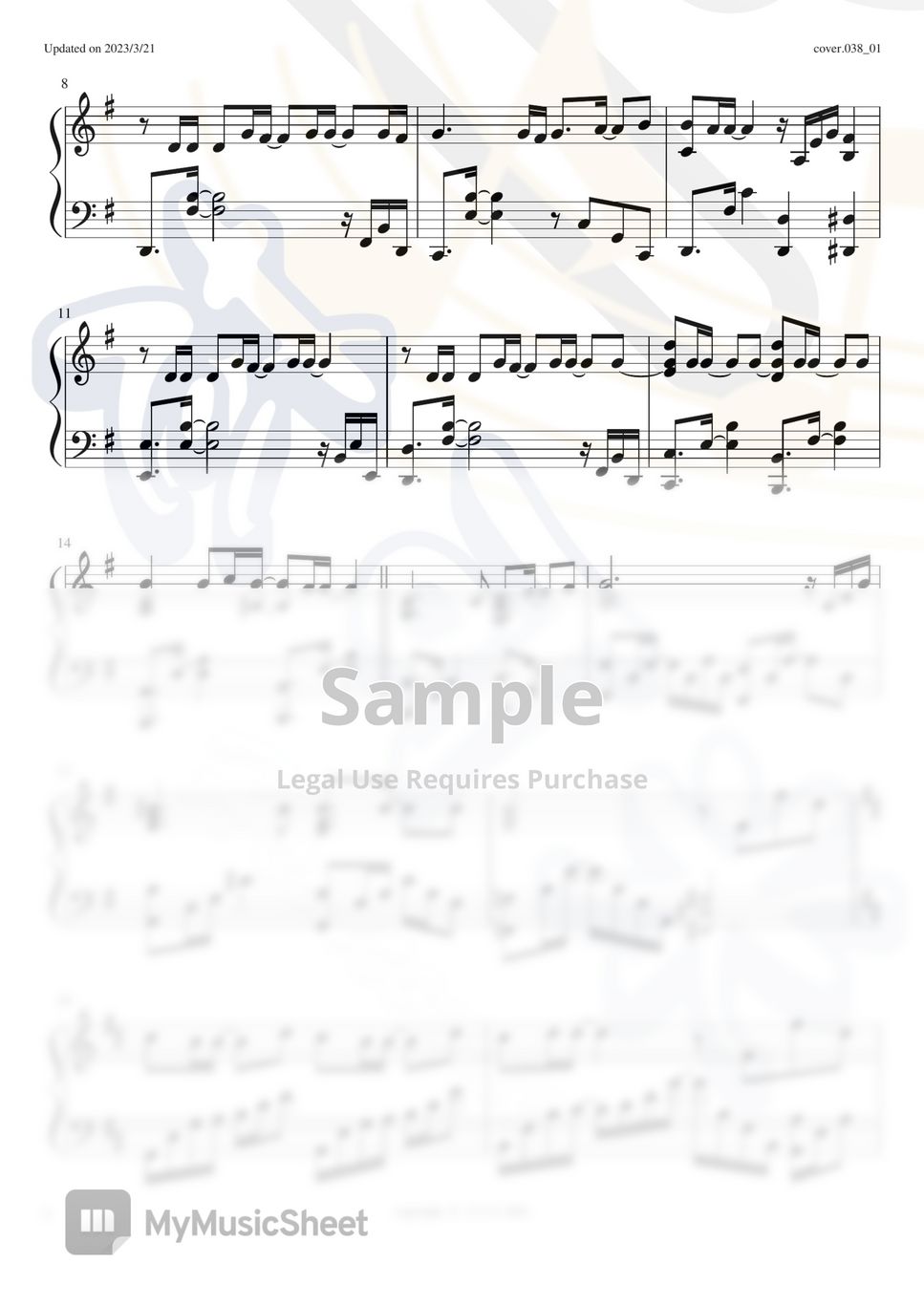 小蘑菇 - 風過荒野 (Piano Solo) Sheets by 芯可米 Hsincomie