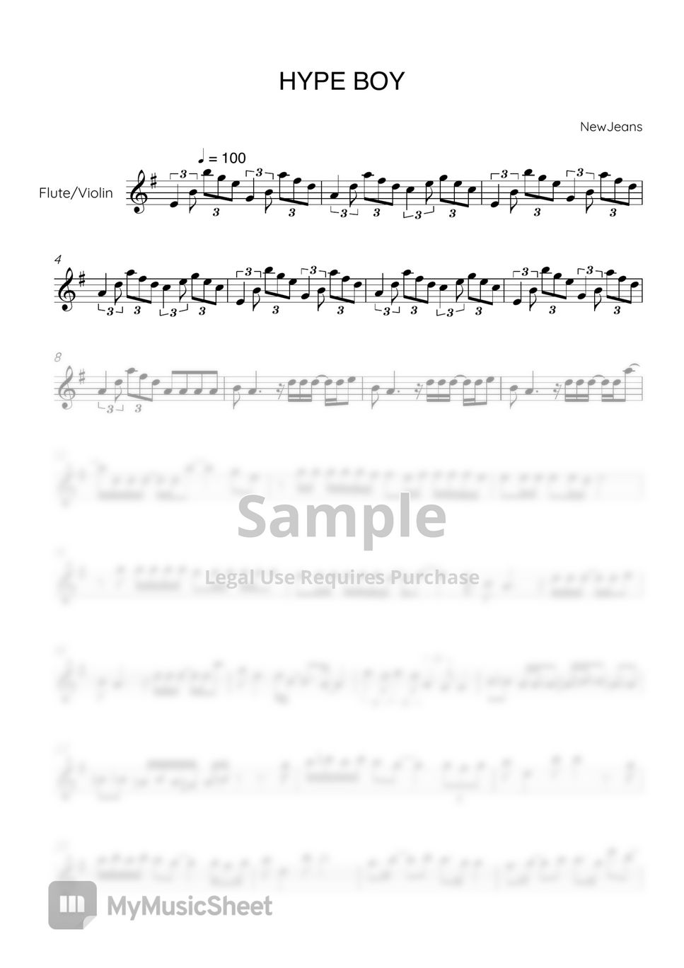 NewJeans - HYPE BOY 악보 by JL