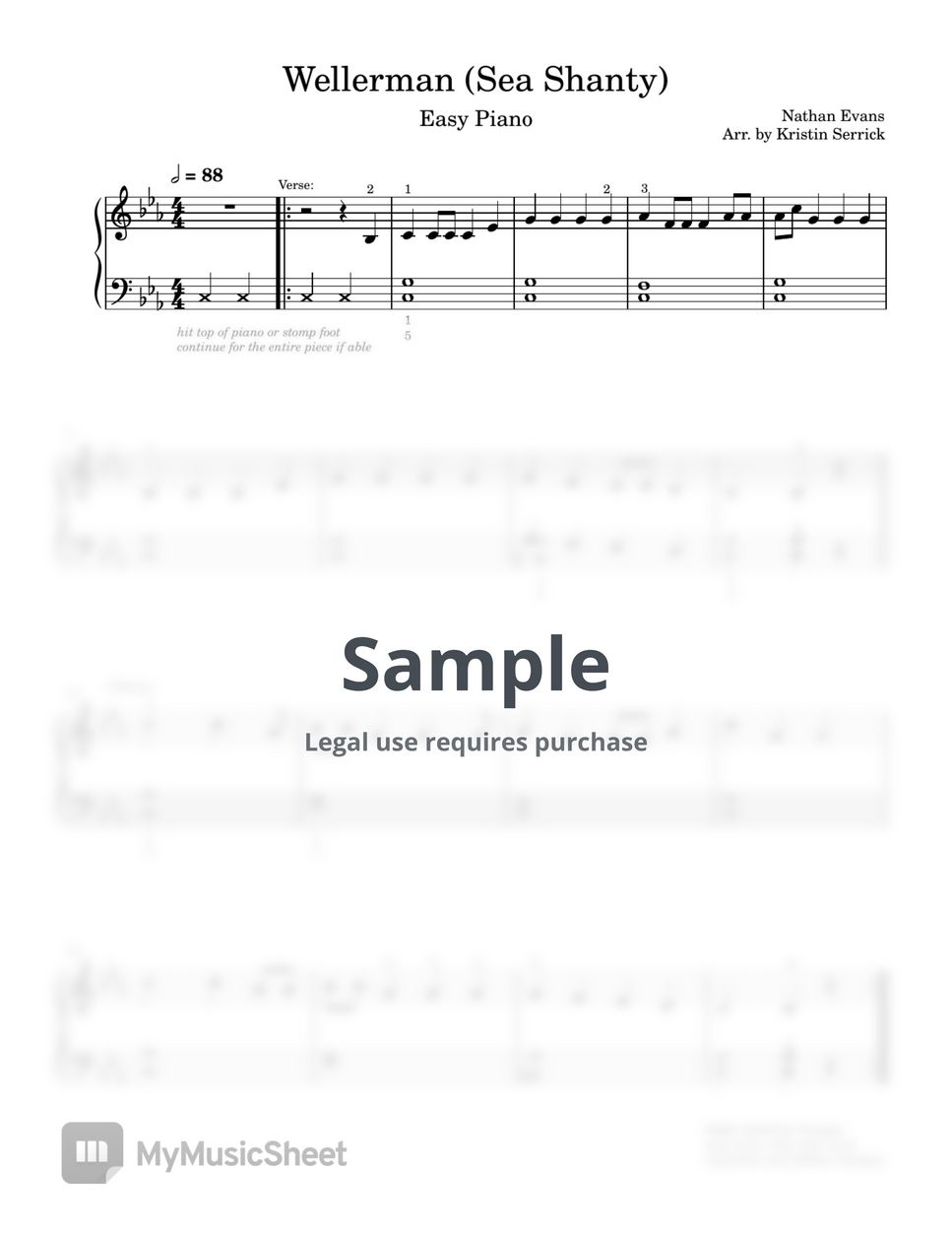 Nathan Evans - Wellerman Sheets by Kristin Serrick