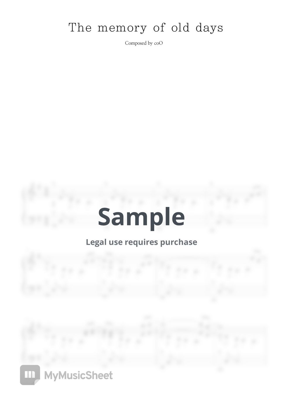 코오 - The memory of old days.pdf Sheets