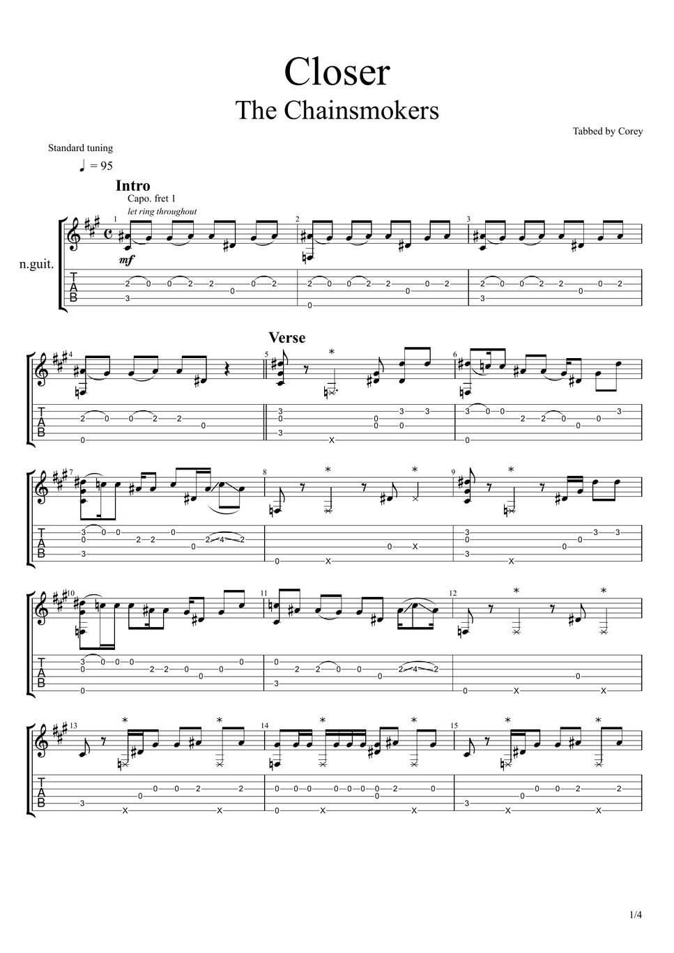 The Chaninsmokers - Closer (Closer ( The Chainsmokers ) Percussive Easy ...