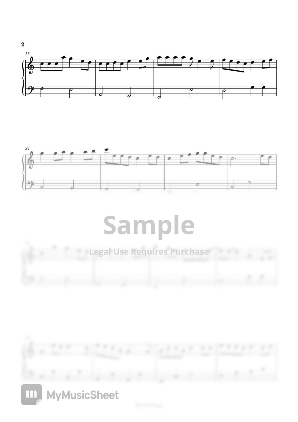 임영웅 사랑은 늘 도망가 신사와 아가씨 Ost 쉬운피아노악보 Sheet Music By My Uk Piano